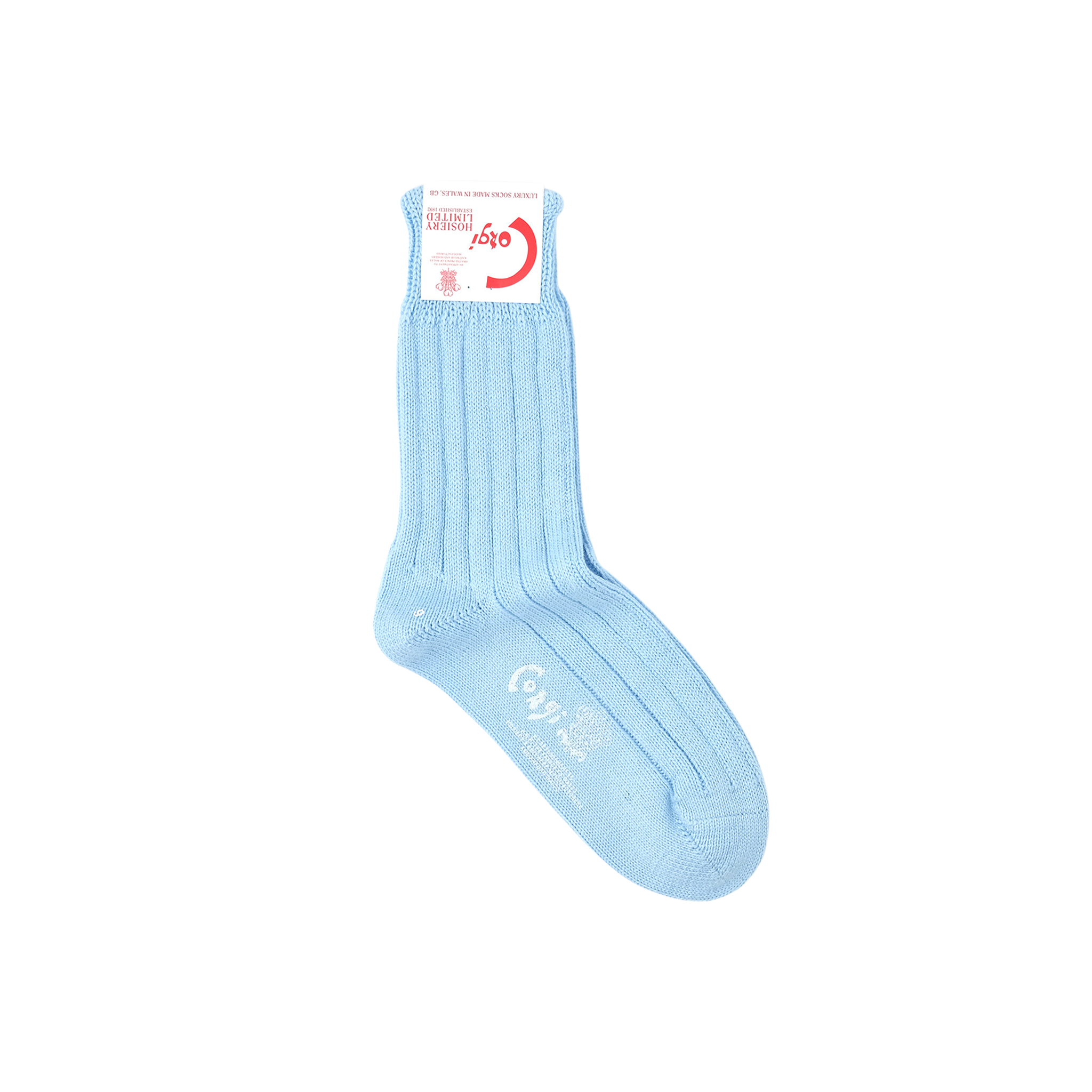 【WOMENS】SOFT COTTON 5×1 RIB SHORT SOCKS SKY HAZE – SOCKSTORE™