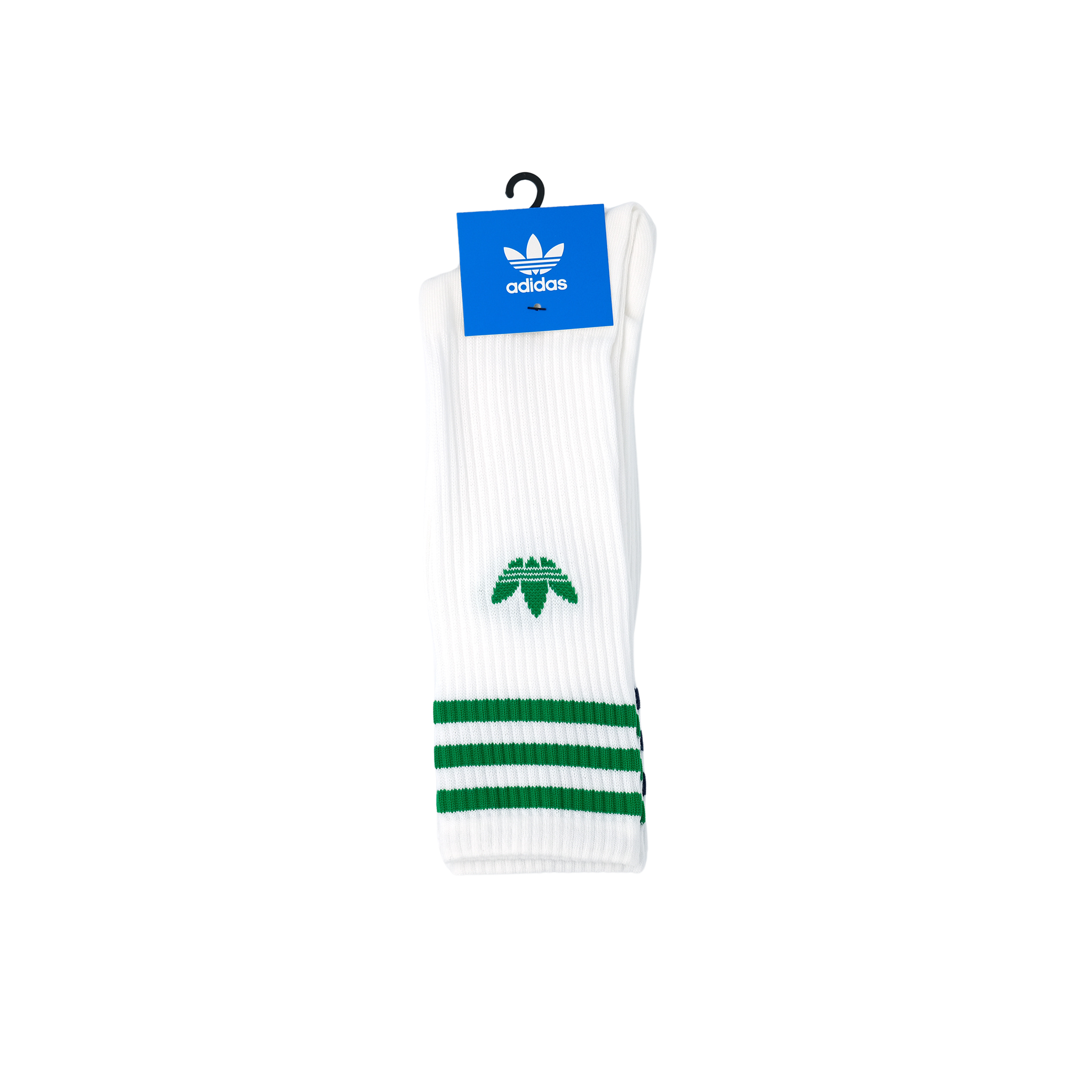adidas Originals SOLID CREW SOCK ソリッドクルーソックス 3PACK WHITE/GREEN/DARK BL ...