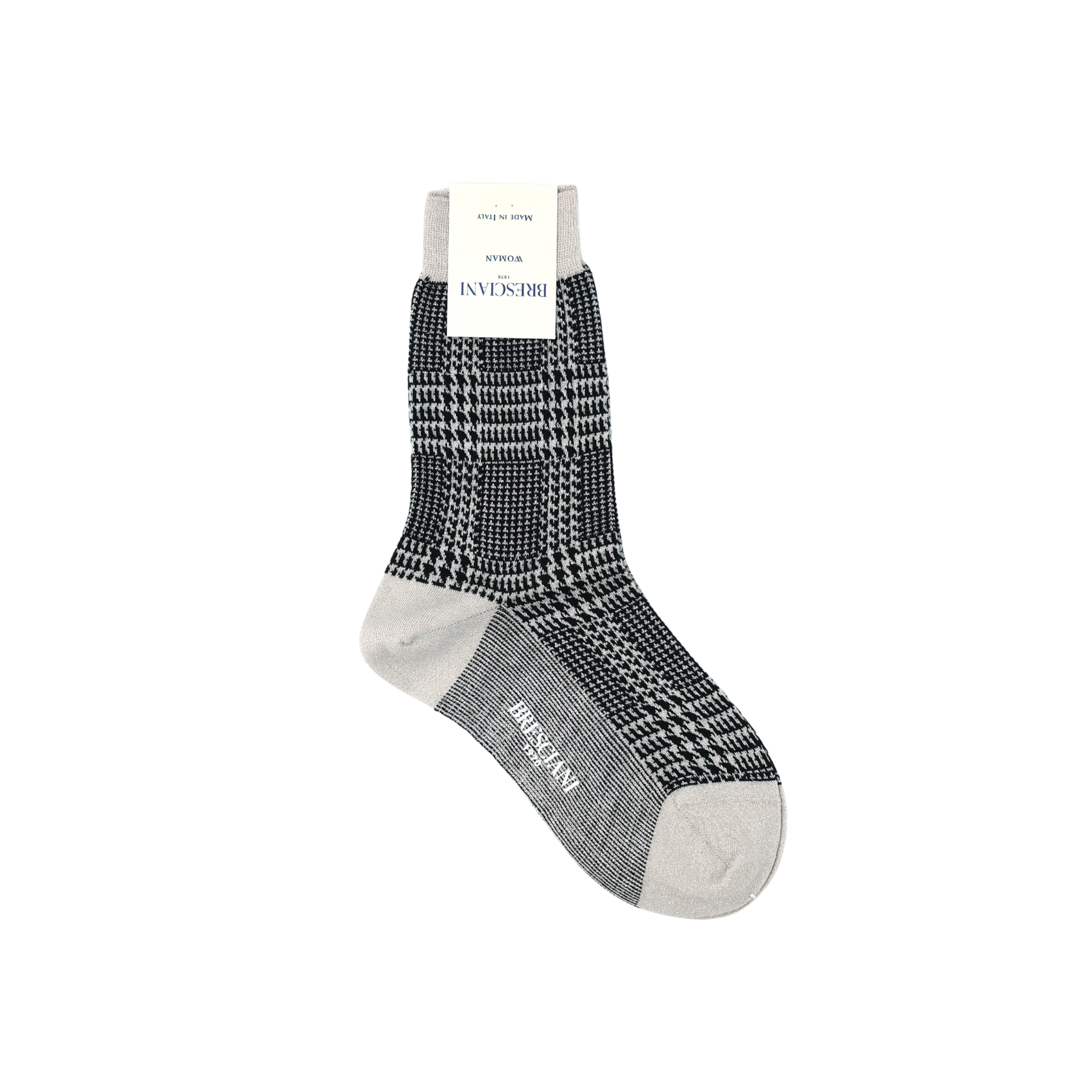【WOMENS】HOUNDSTOOTH PATTERN SOCKS BLACK – SOCKSTORE™